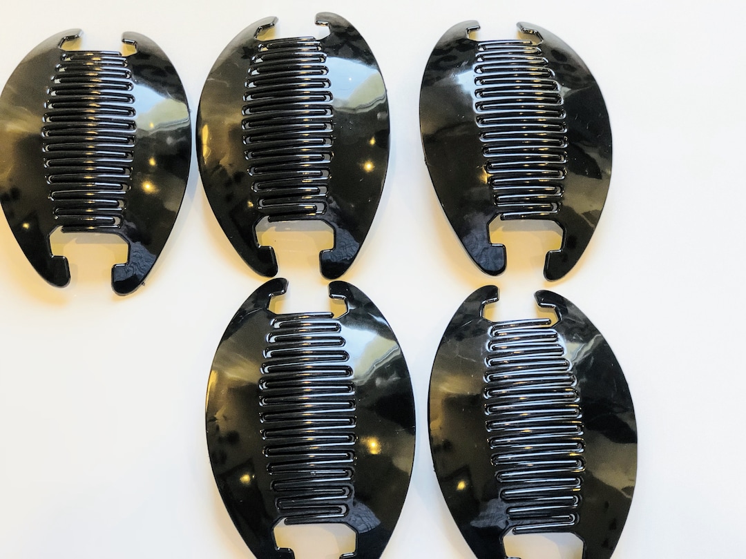 5 Sets Interlocking Banana Combs Hair Clip French Side Comb Holder ...