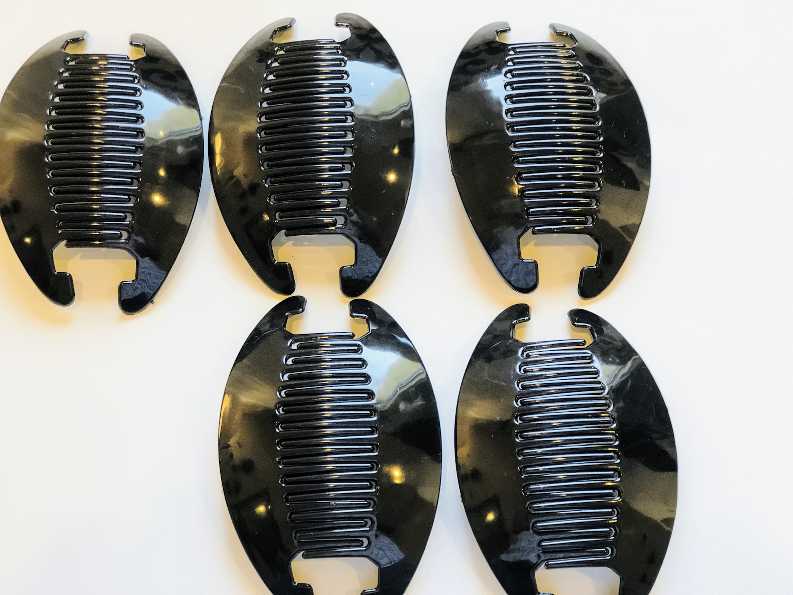 5 Sets Interlocking Banana Combs Hair Clip French Side Comb Holder ...