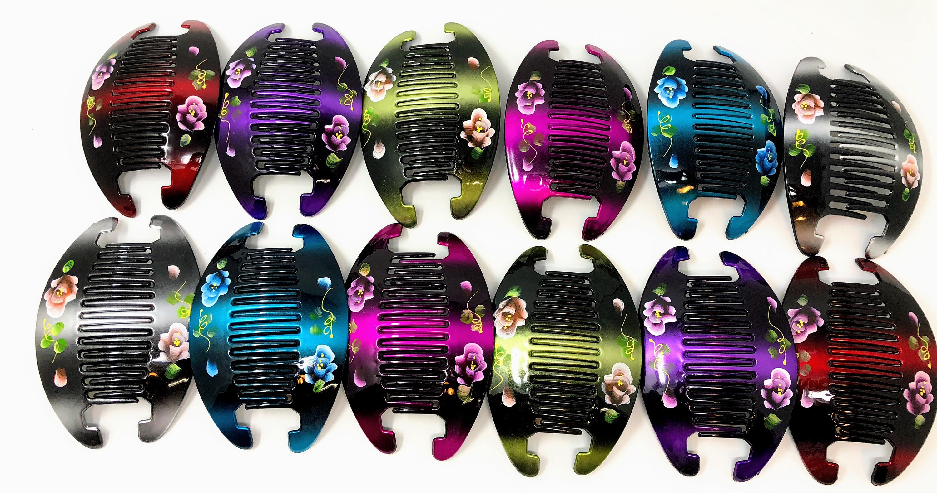 12 Sets Interlocking Banana Combs Hair Clip French Side Comb - Etsy