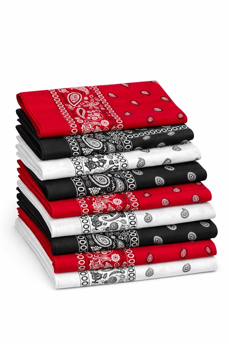 9-pack Large Bandanas – 27” X 27” – 100% Cotton - Etsy