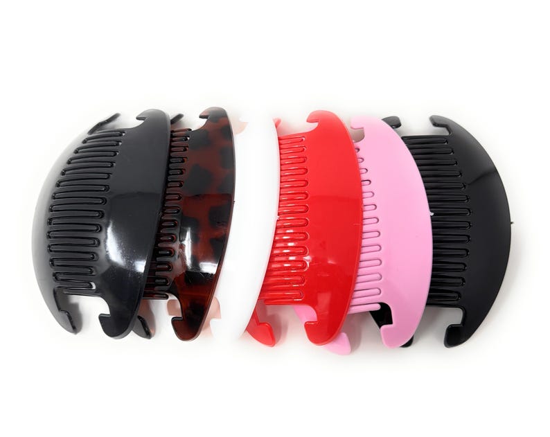 6 Sets Interlocking Banana Combs Hair Clip French Side Comb Holder ...