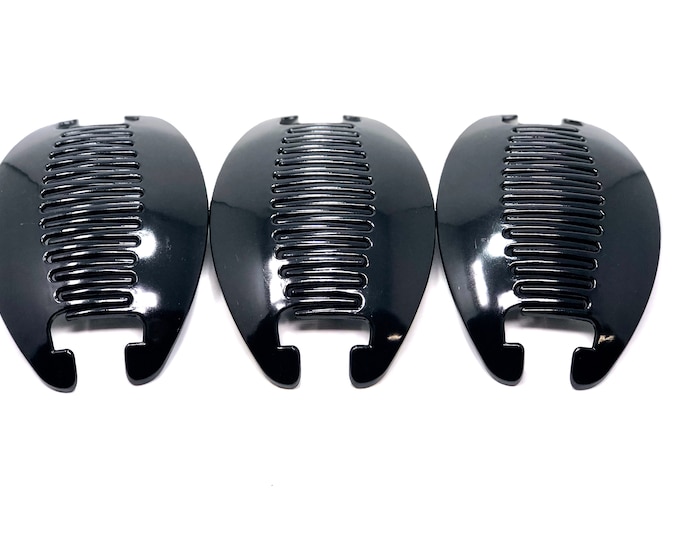 3 Sets Interlocking Banana Combs Hair Clip French Side Comb Holder ...