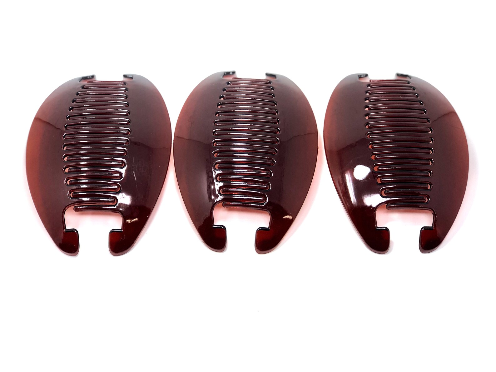 3sets Interlocking Banana Combs Hair Clip French Side Comb Holder ...