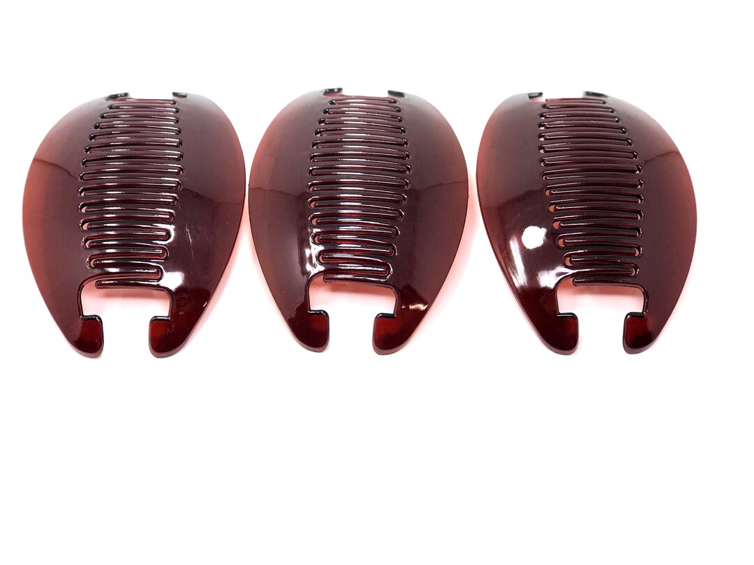 3sets Interlocking Banana Combs Hair Clip French Side Comb Holder ...