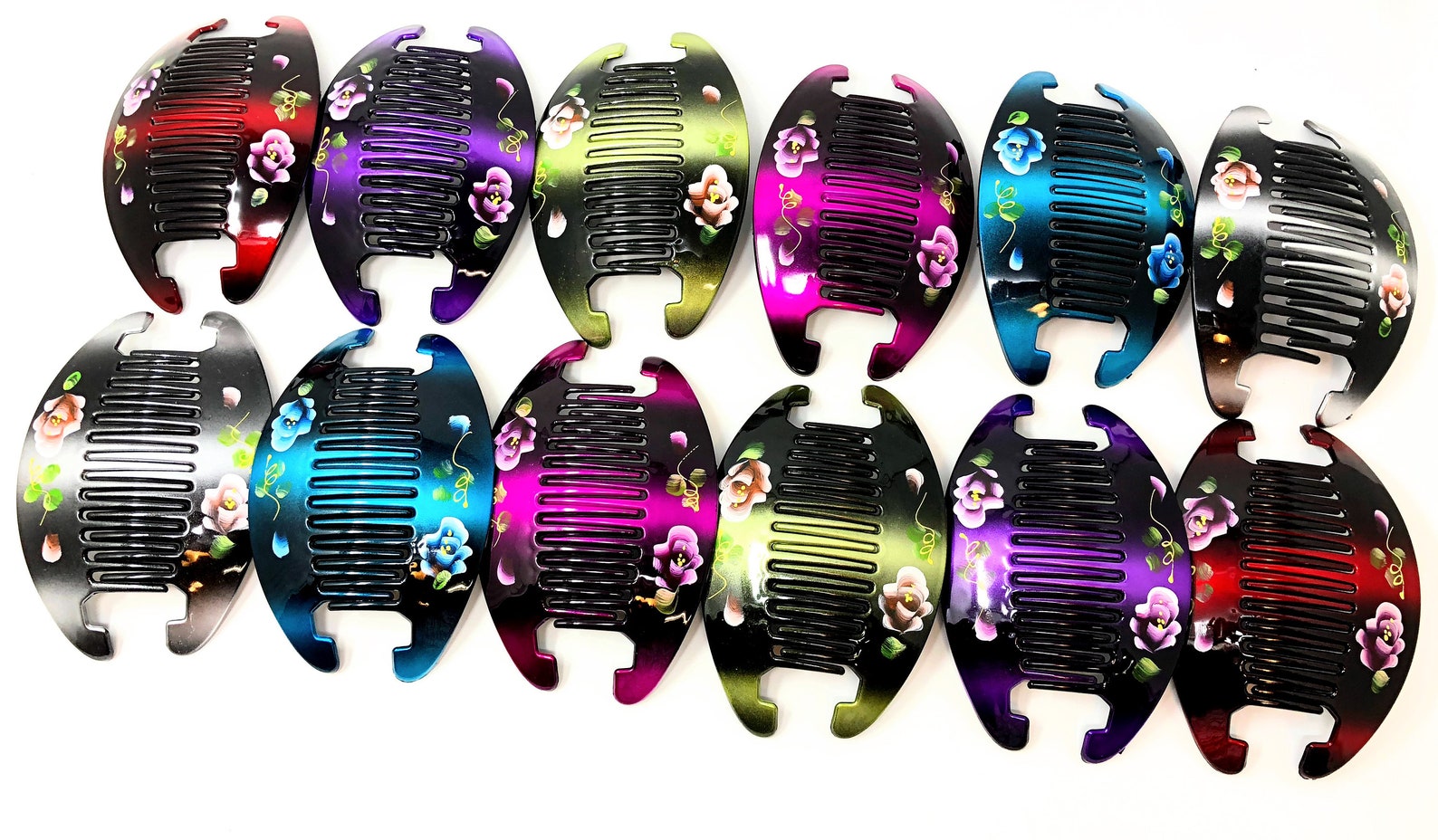 12 Sets Interlocking Banana Combs Hair Clip French Side Comb - Etsy