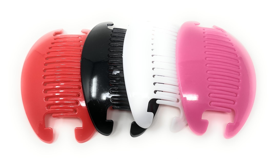 4 Sets Interlocking Banana Combs Hair Clip French Side Comb Holder ...