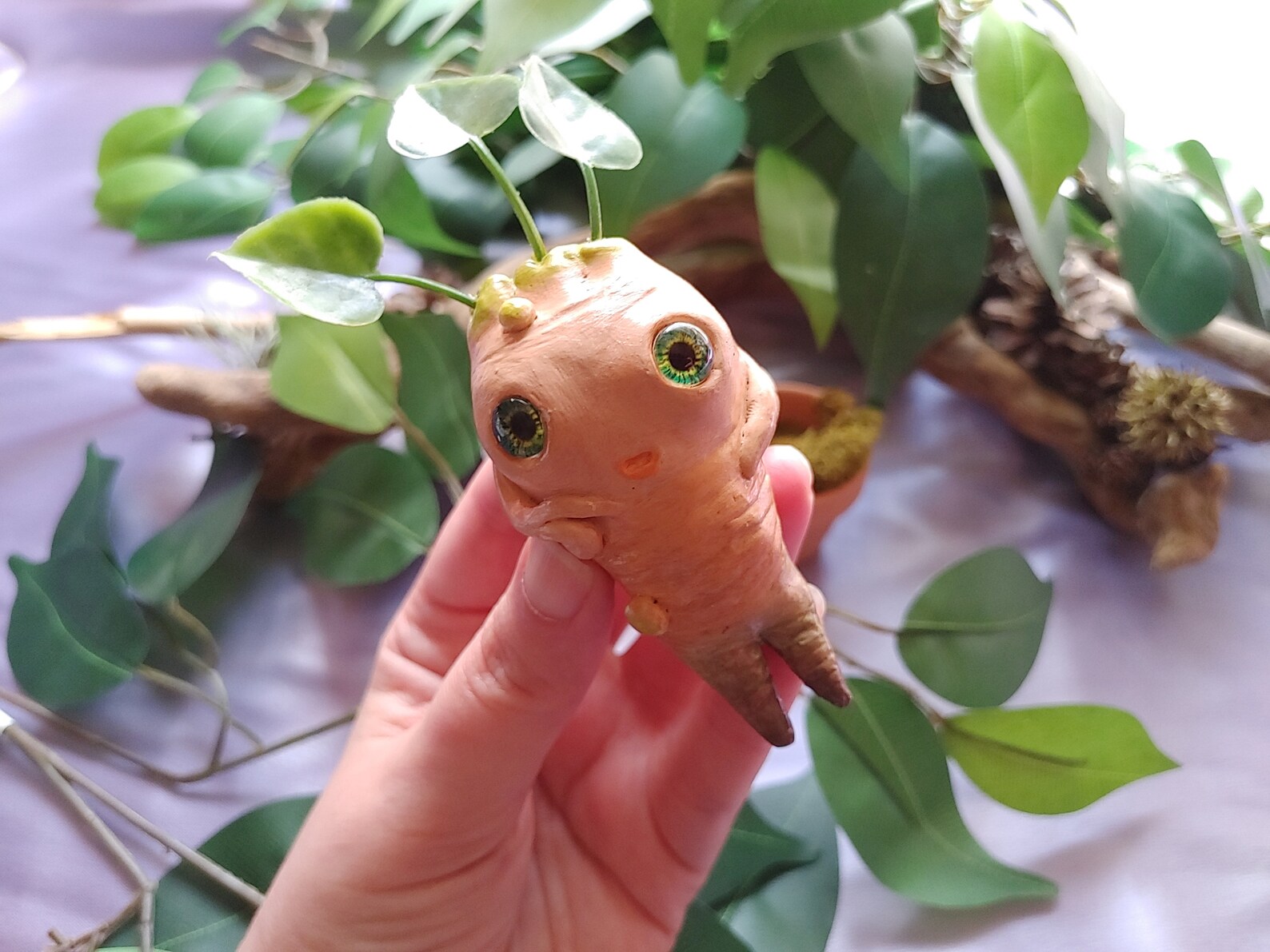 Root Babies Doll and Free Postcard of Baby Mandrake Root - Etsy