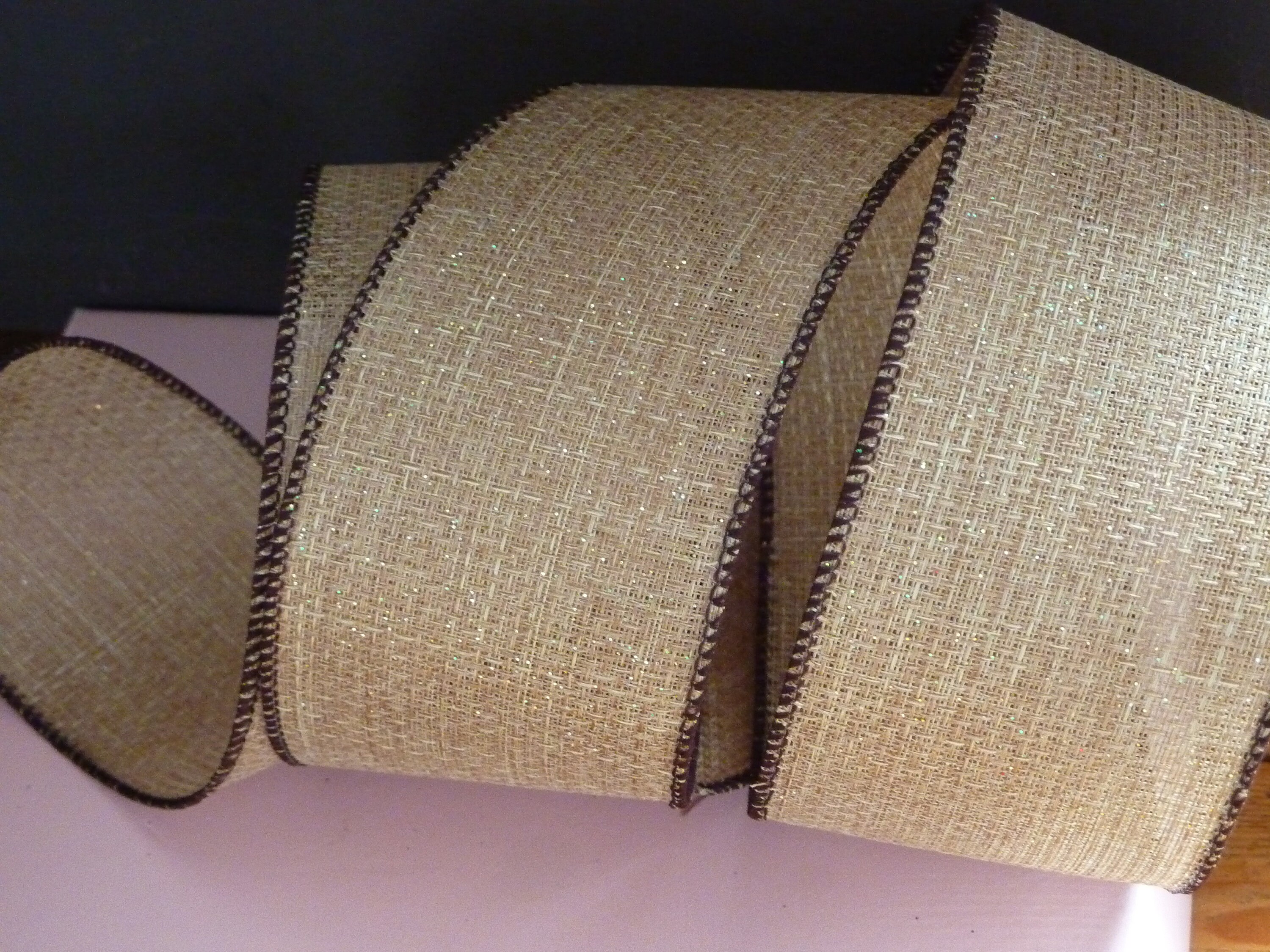 Brown Burlap Jute Wire Edged Ribbon 63mm Wide X 1 Metre - Etsy