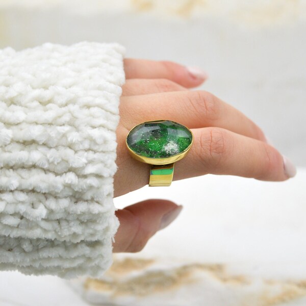 Big Stone Ring - Etsy