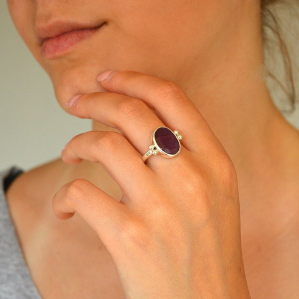 Large Ruby Ring - Etsy