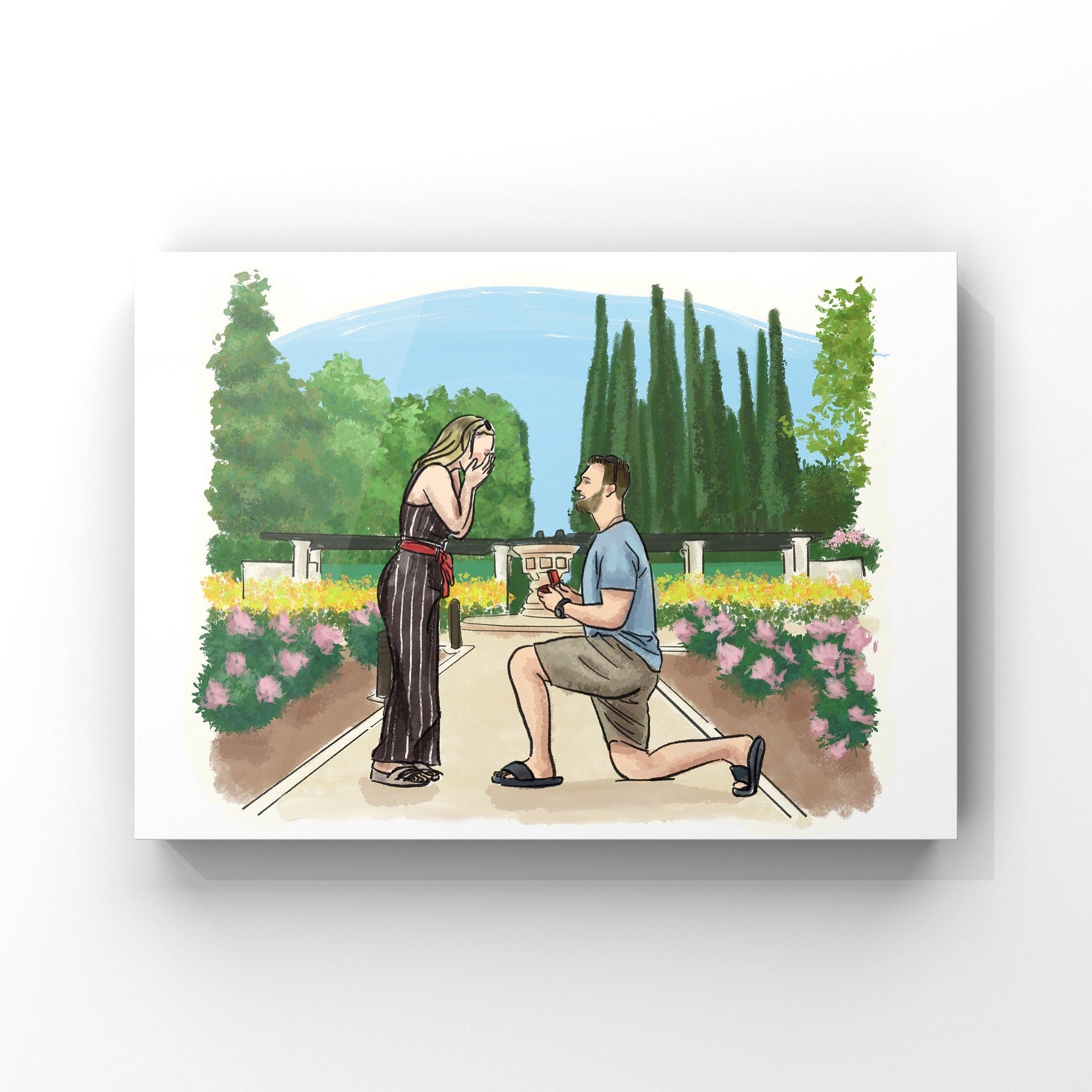 Marriage Proposal Digital Artwork. Custom Drawing for - Etsy