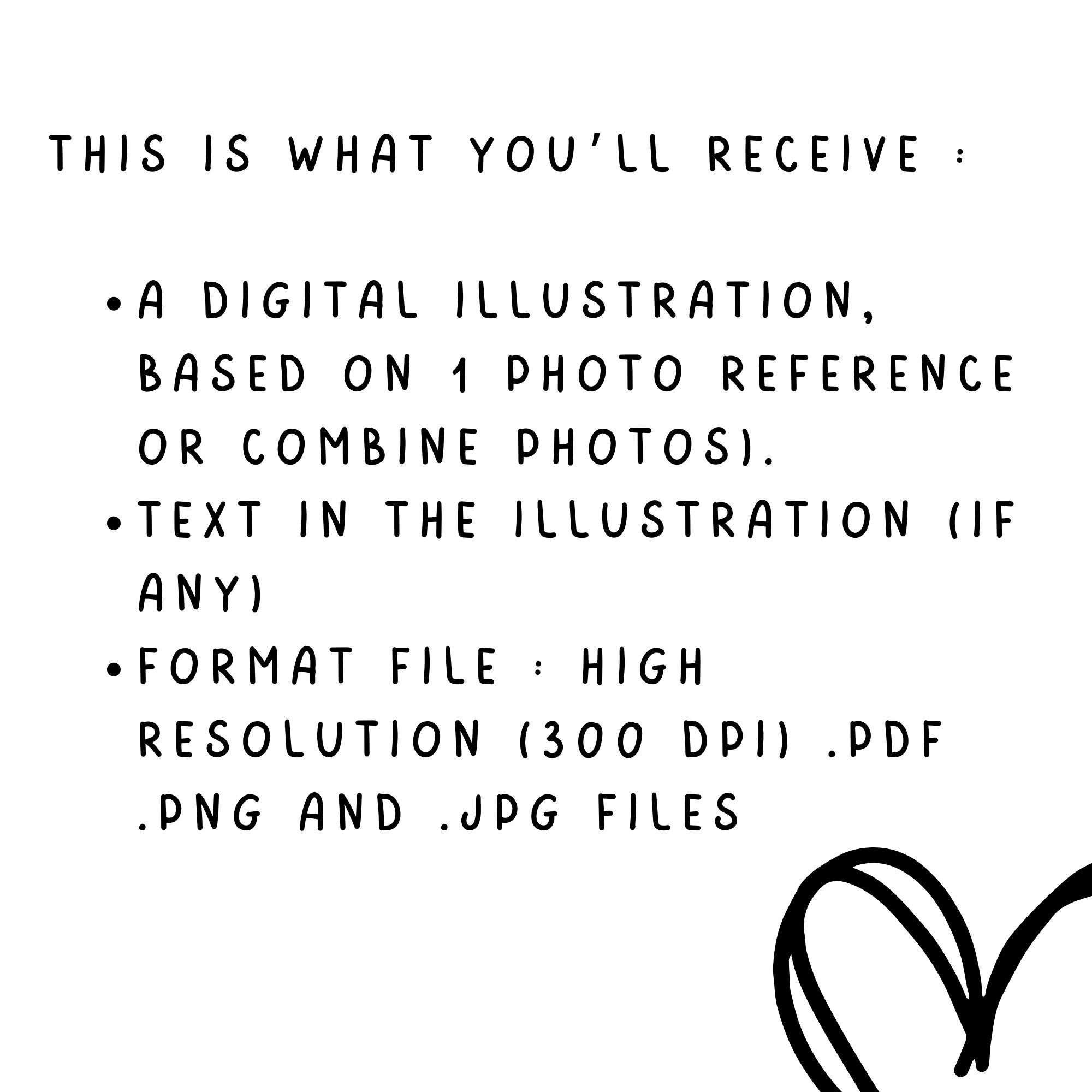 Digital Custom Wedding Drawing. Wedding Couple Portrait From Photos ...