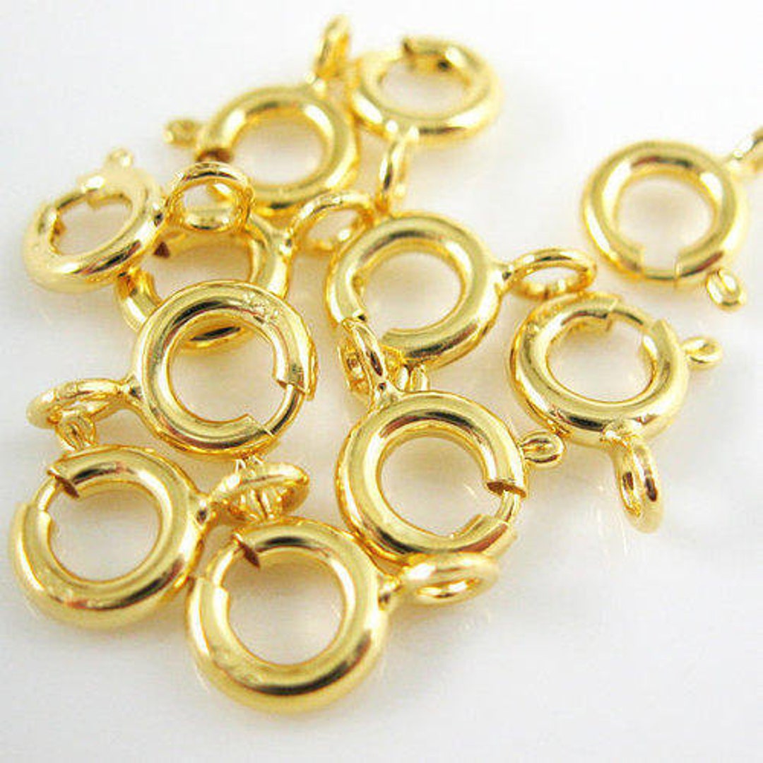 20 Pcs 14K Gold Filled 5mm Spring Ring Clasp, Made in Italy, - Etsy