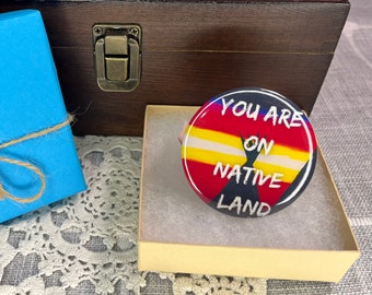 You Are on Native Land Pin - Etsy