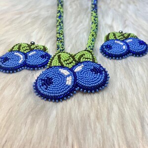 Native Beadwork Medallion Set Summer Blueberries - Etsy