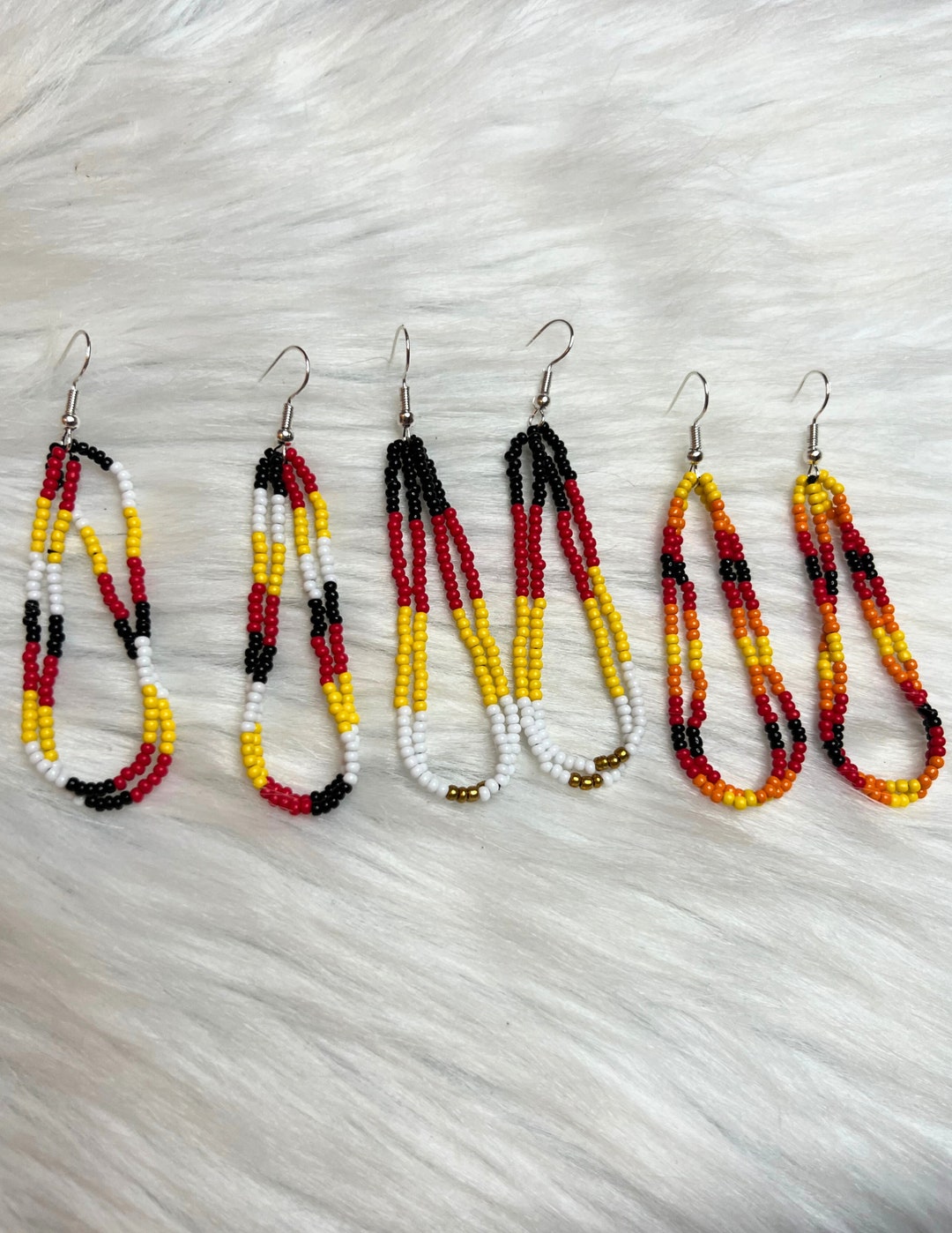 Mvskoke Colors Beaded Earrings - Etsy