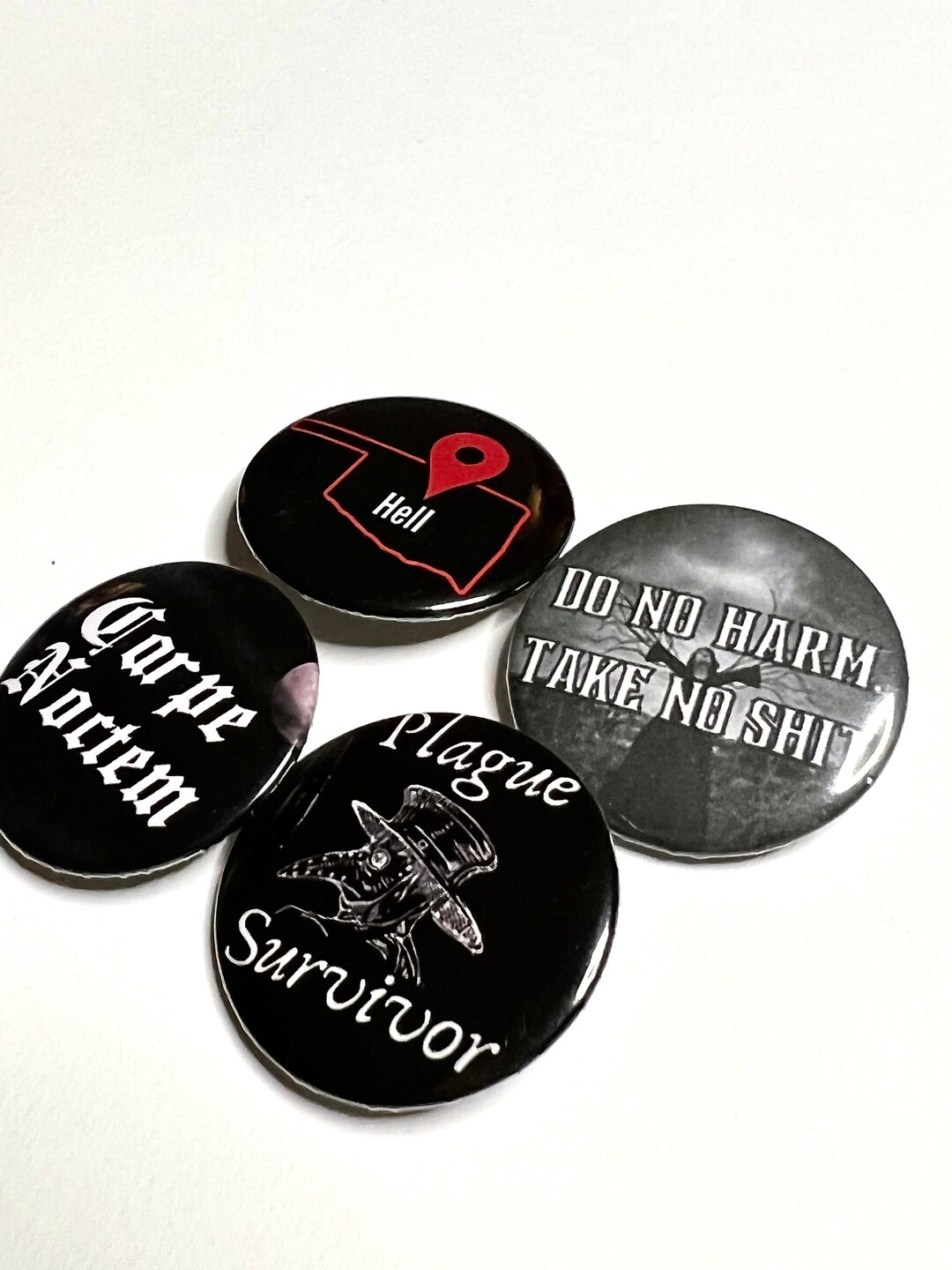 2 Inch Spooky Halloween Button Set - Etsy