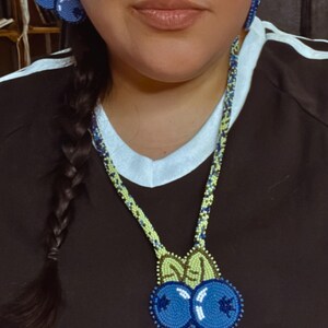 Native Beadwork Medallion Set Summer Blueberries - Etsy