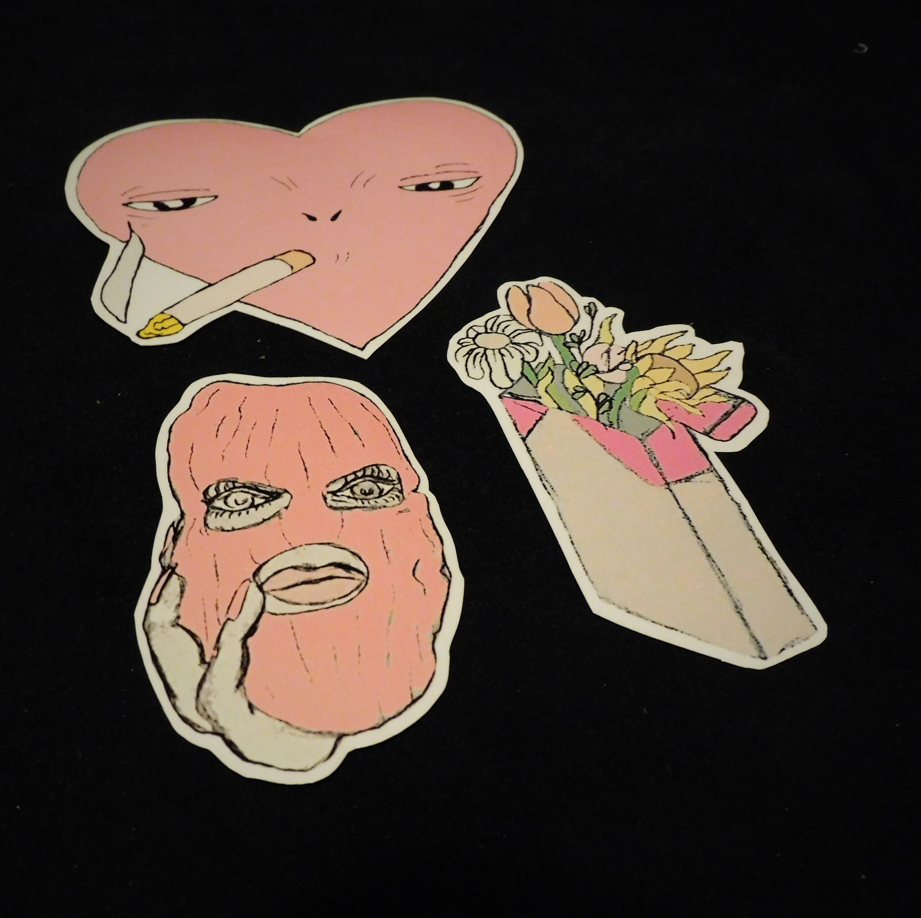 Pink Grunge Sticker Pack - Etsy