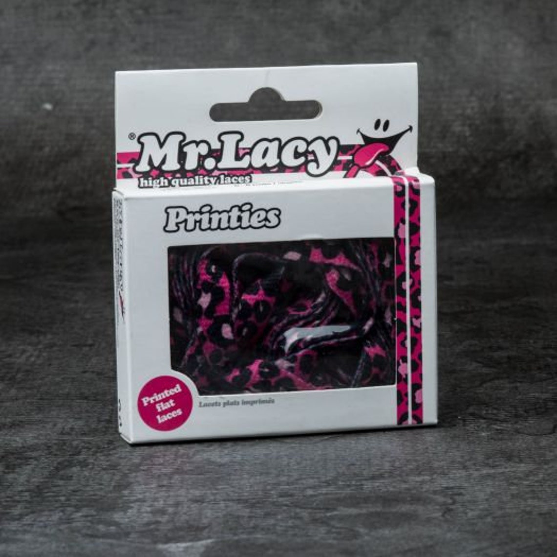 Laces Mr Lacy Printies Flat Printed Shoelaces Hot Pink / Light Pink ...