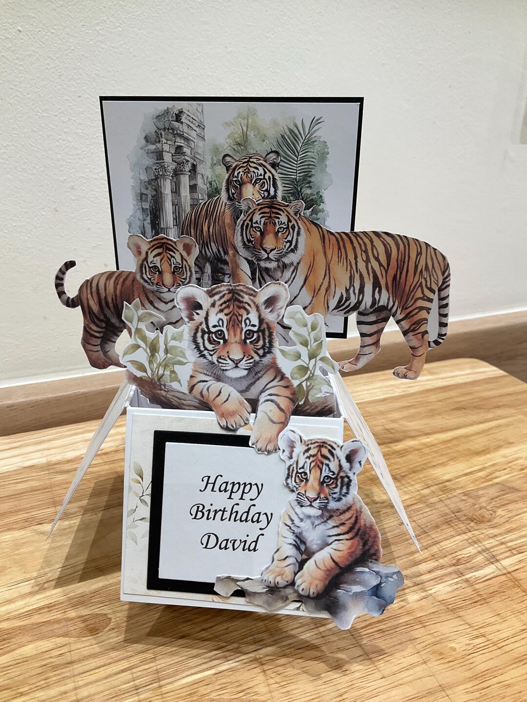 Tiger Pop up Card Birthday - Etsy UK