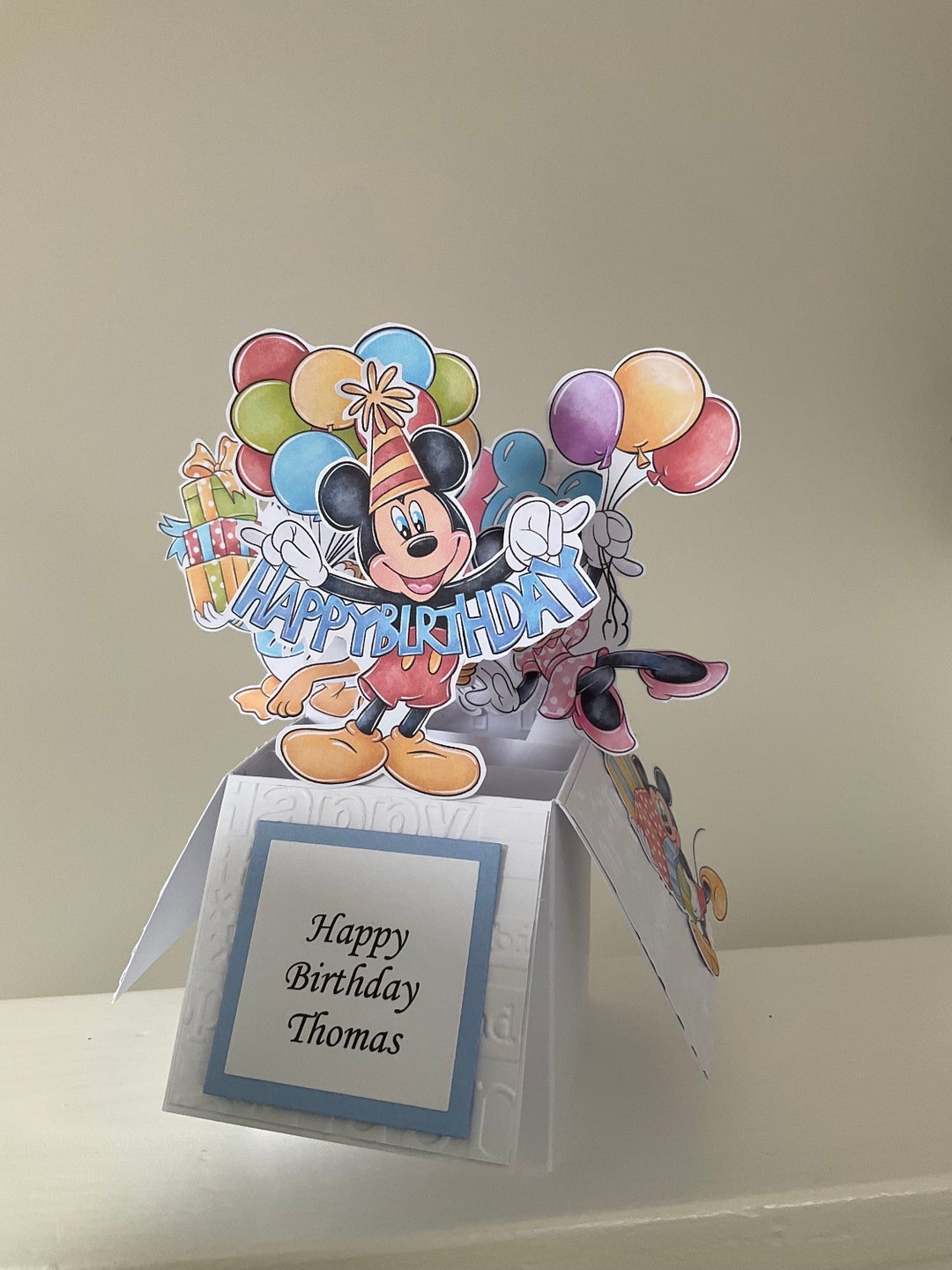 Happy Birthday Pop up Card Mickey Mouse - Etsy UK