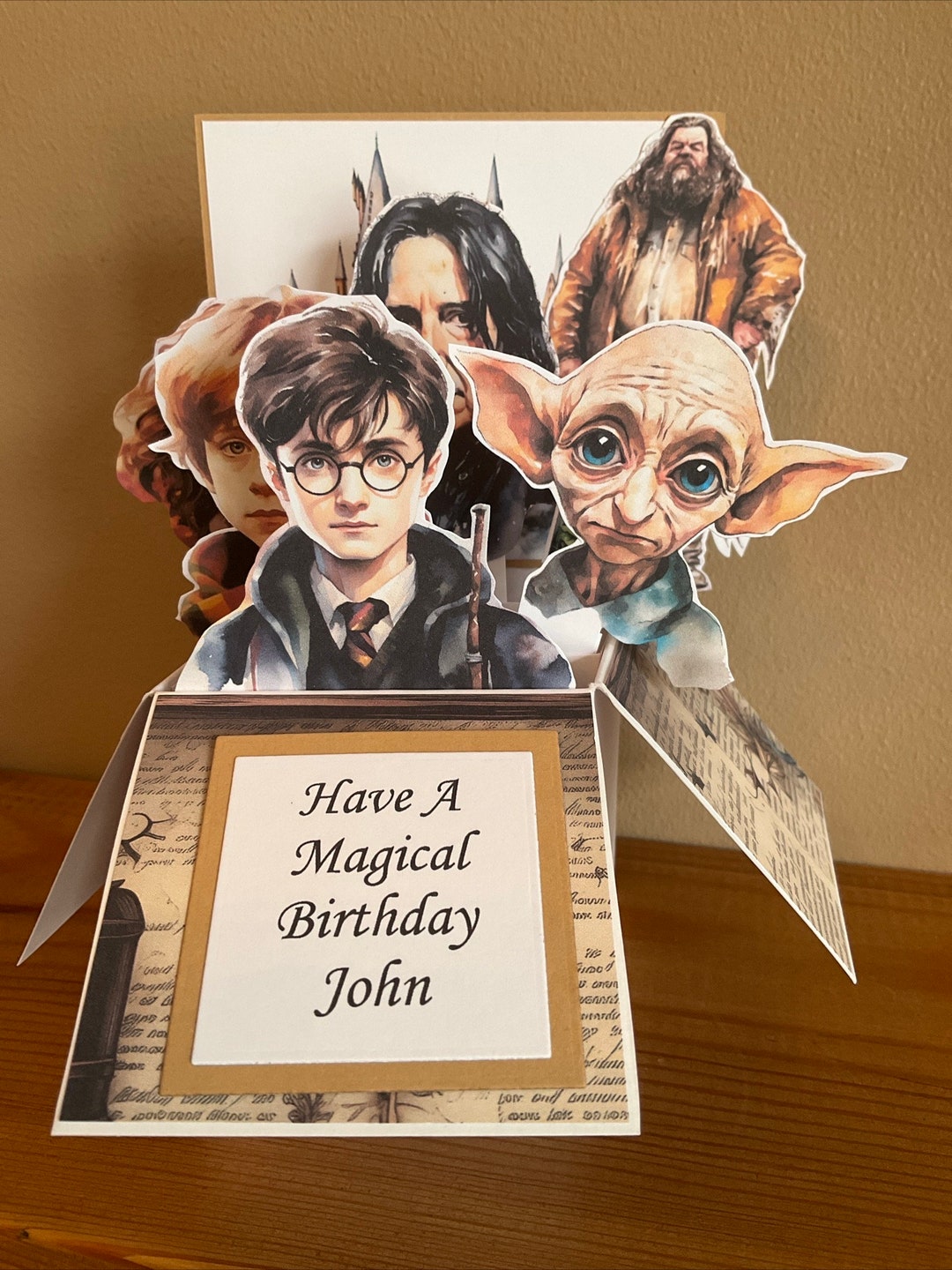 Birthday Harry Potter Style , Wizard, Themed Pop up Card - Etsy