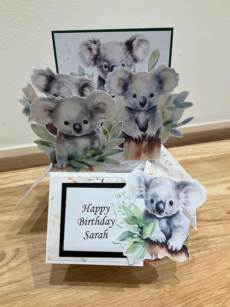 Koala Pop up Birthday Card - Etsy UK