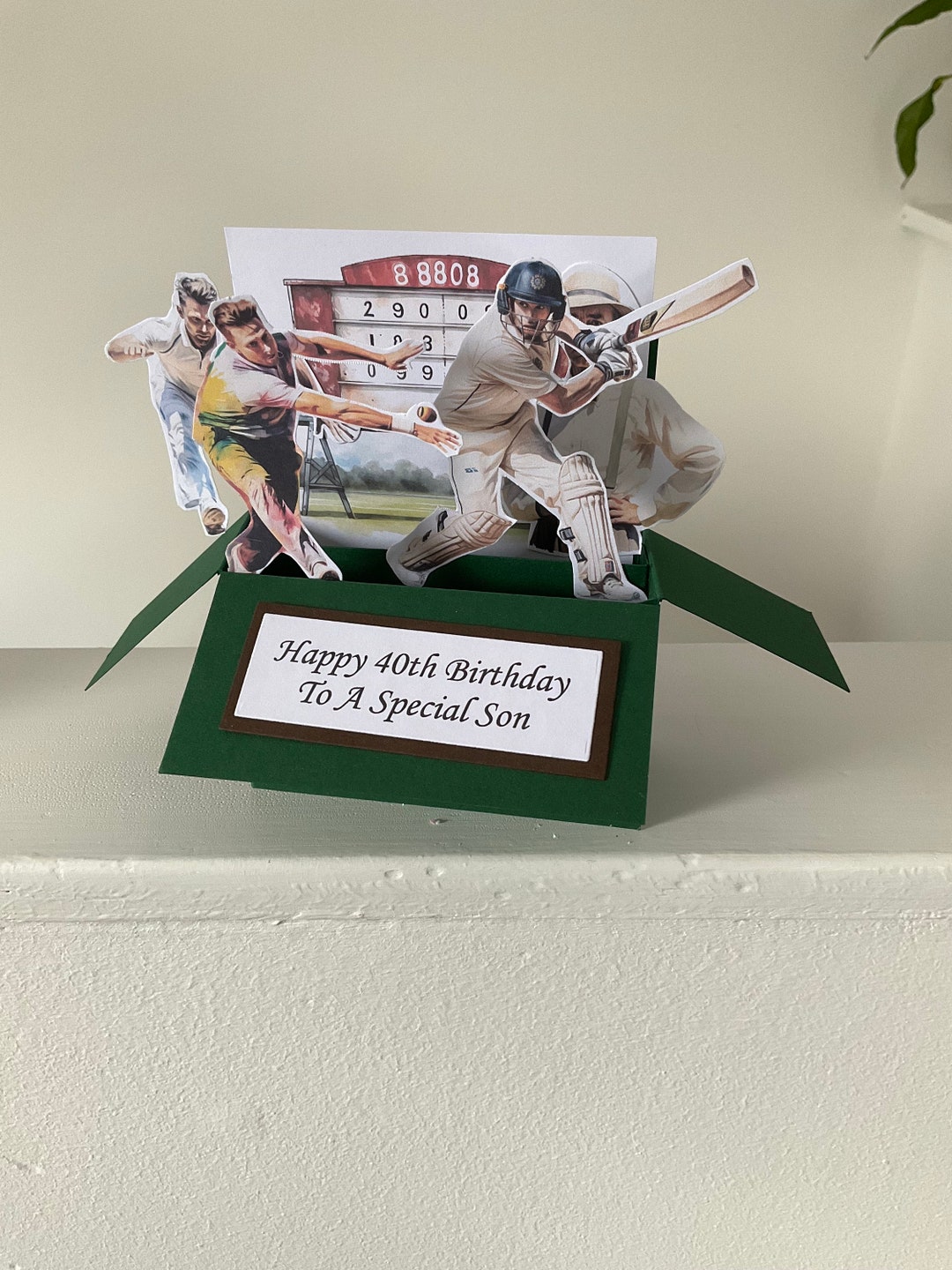 Birthday Cricket Themed Pop up Card - Etsy UK