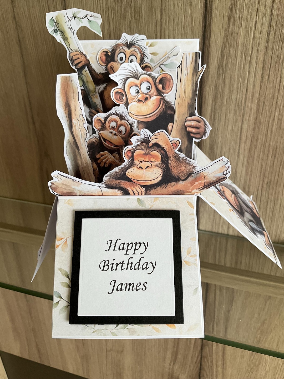 Comedy Monkey Pop up Card Birthday - Etsy UK