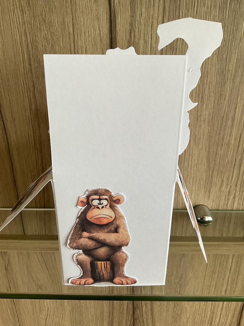 Comedy Monkey Pop up Card Birthday - Etsy UK