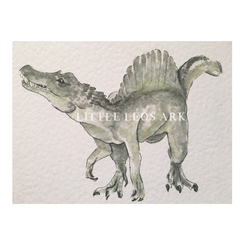 Spinosaurus/ Dinosaur Decor/ Dino Painting/ Watercolour Print/ - Etsy