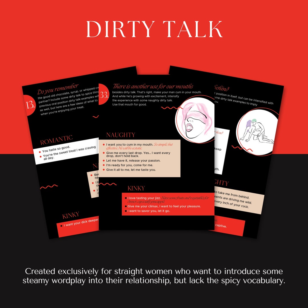 How to Talk Dirty Her Desire Edition, Printable Cheat Sheet Submissive ...
