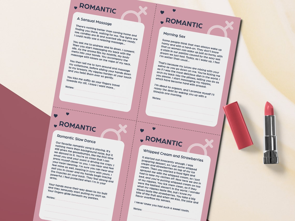 Sexual Fantasies Game Printable Game for Couples - Etsy