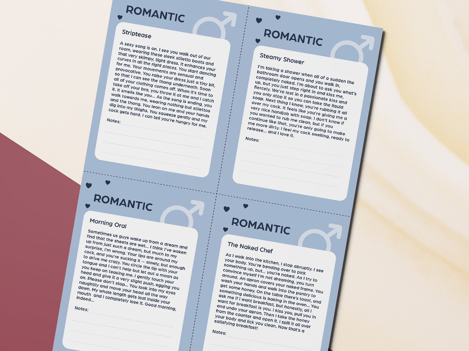 Sexual Fantasies Game Printable Game for Couples - Etsy