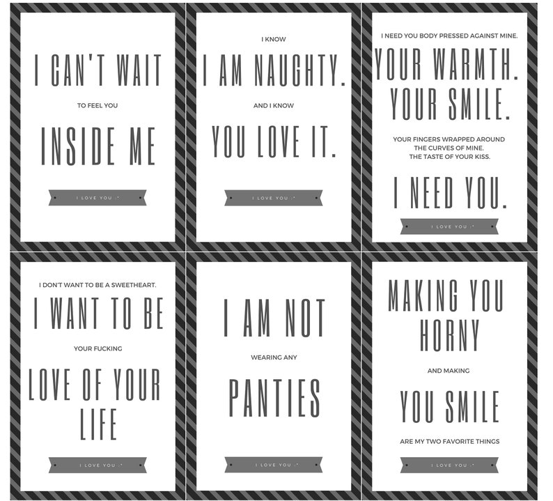 Naughty Love Notes. 39 Printable Love Coupons Dirty Quotes to - Etsy