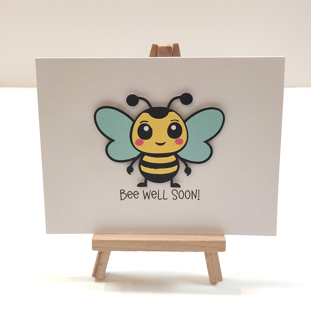 Handmade Bee Get Well Card: 3D Bee Design - Etsy