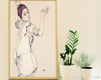 Uomo e donna abbraccio 1917 Egon Schiele stampa | Etsy