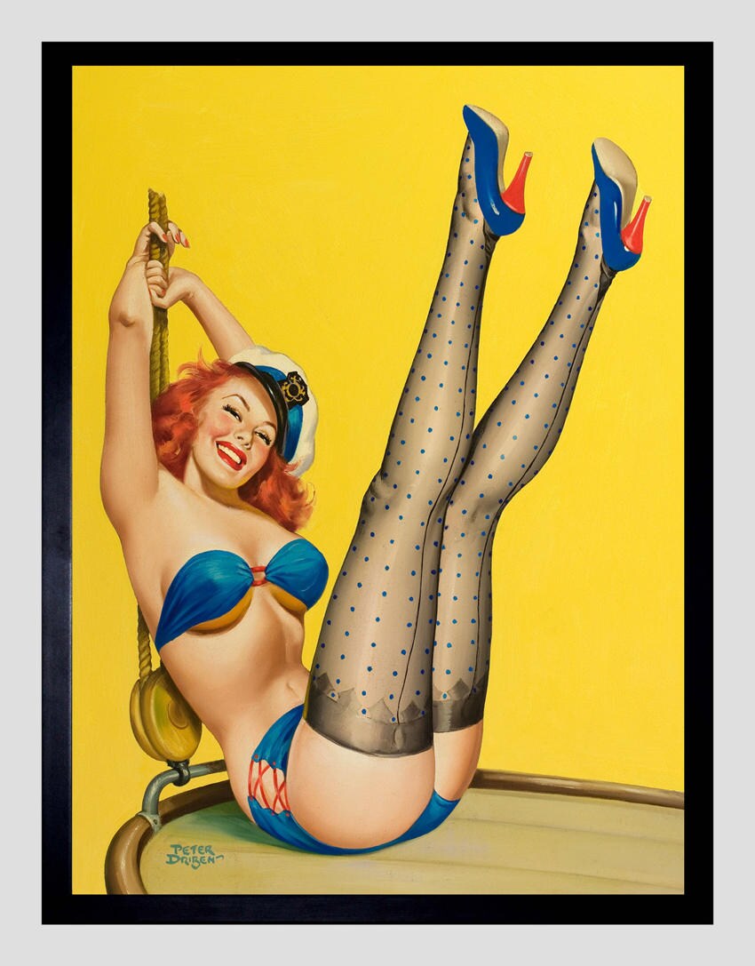 Flirt or First Mate by Peter Driben Pin-up Girl Pin-up - Etsy