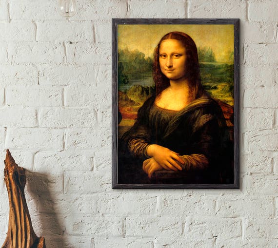 Art And Collectibles Mona Lisa Poster Leonardo Da Vincis Portrait Of