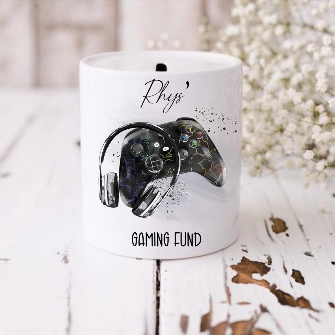 Personalised Xbox Style Money Box: Ceramic Gaming Fund Savings Pot - Etsy