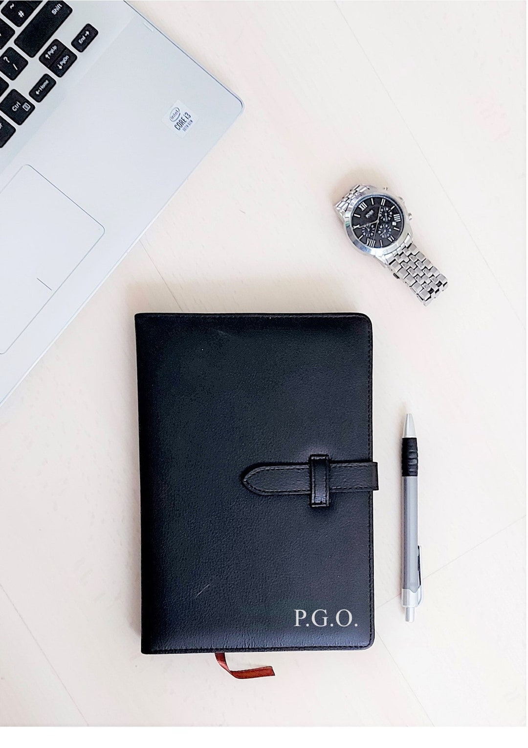 Personalised Men's Leather Notebook, Men's Faux Leather Notebook ...