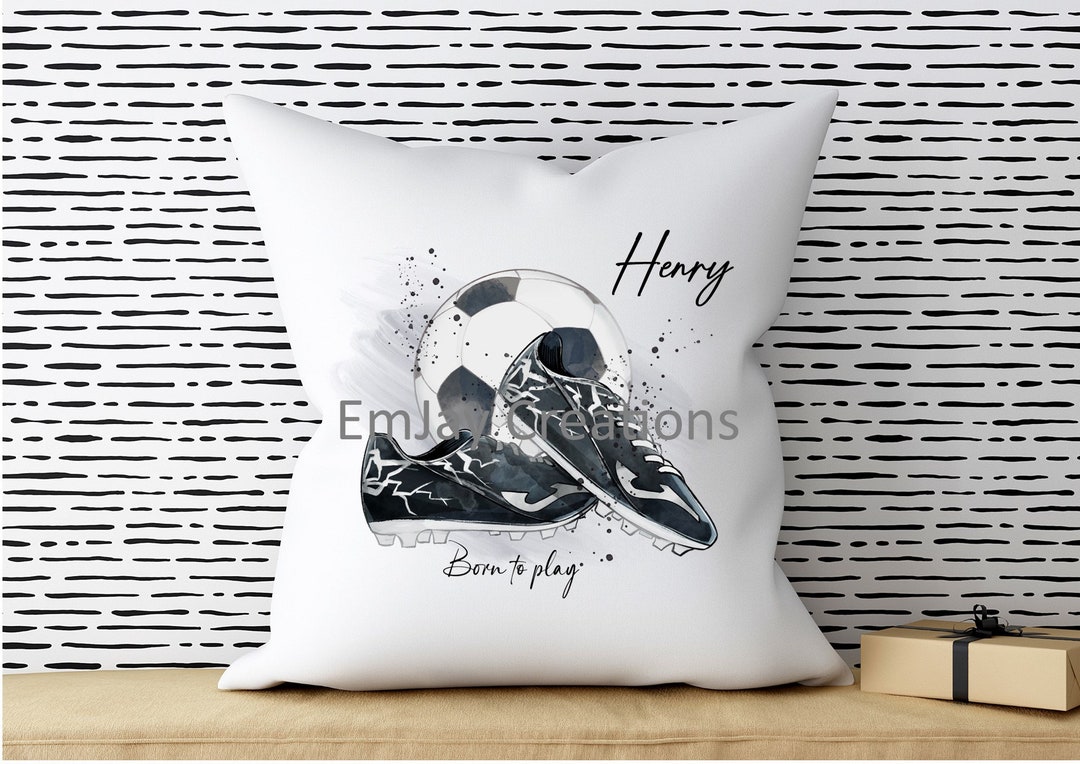 Personalised Football Cushion, Cushion and Insert, Sporting Cushion ...