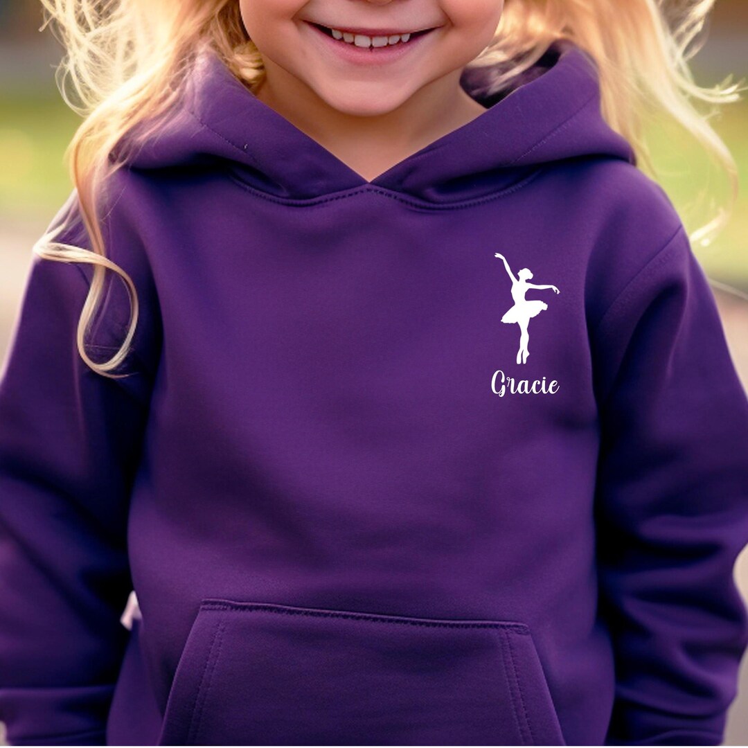 Personalised Ballet Dancer Basics Hoodie, Bespoke Dance Gift, Gifts for ...