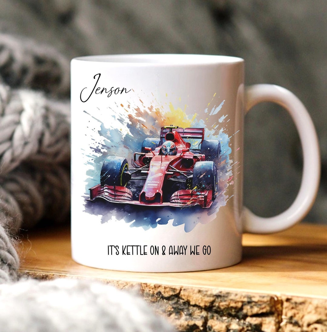 Personalised F1 Mug, F1 Theme Mug, Racing Car Mug, Mug for F1 Fan ...