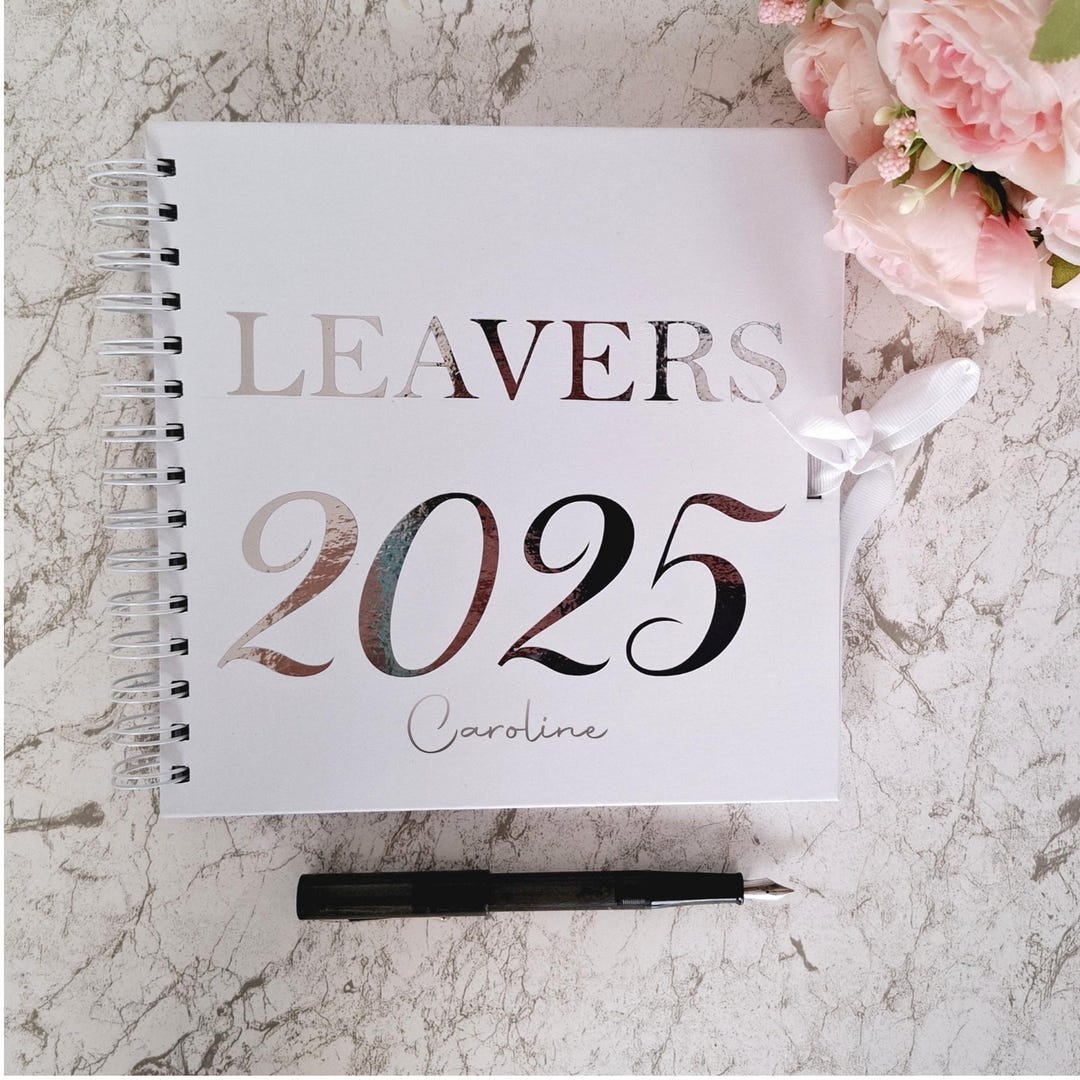 Personalised 2026 School Leaver's Scrapbook, Autograph Book, School ...