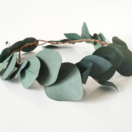 Greenery Wedding Crown Eucalyptus Flower Crown Woodland | Etsy