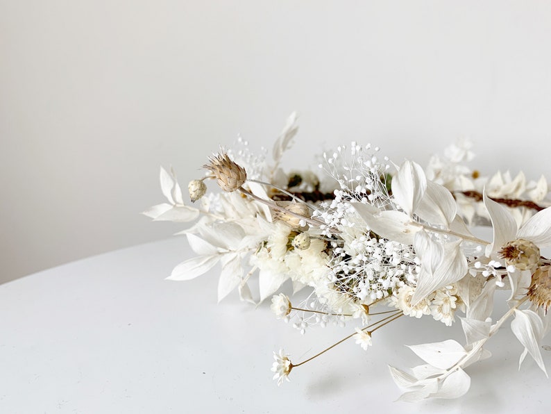 Organic White Floral Crown - Etsy