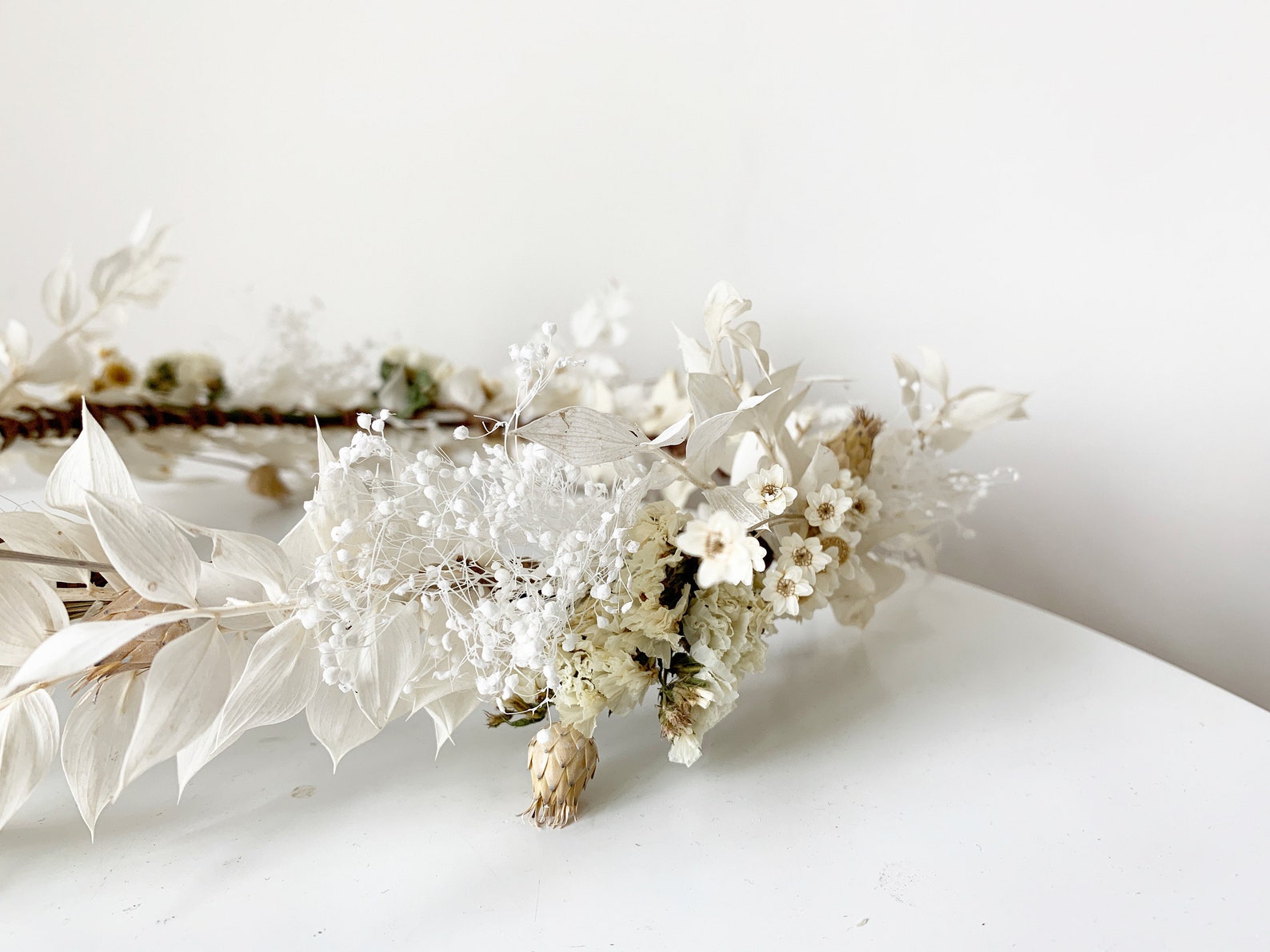 Organic White Floral Crown - Etsy