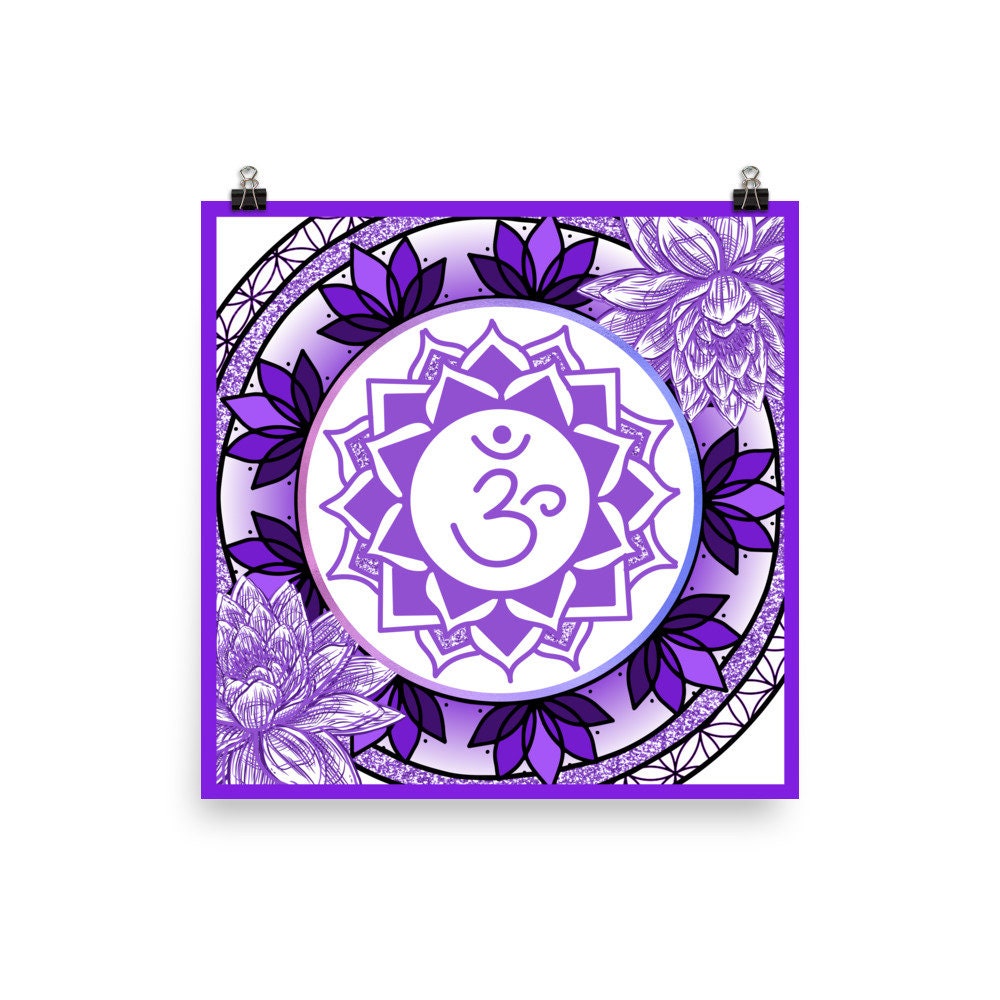 Crown Chakra Mandala Poster - Etsy